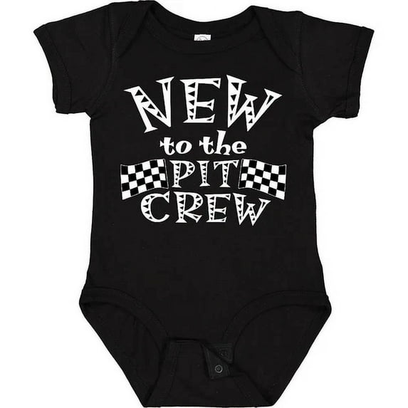 Bella Canvas New To The Pit Crew Racing Flags Baby Kids Race Car Driver ...