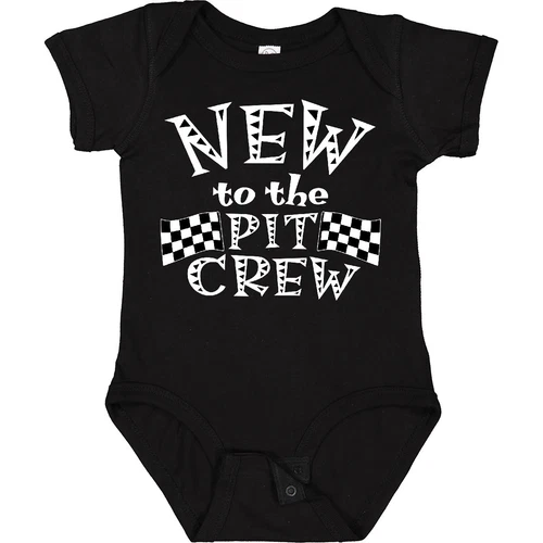 Bella Canvas New To The Pit Crew Racing Flags Baby Kids Race Car Driver ...