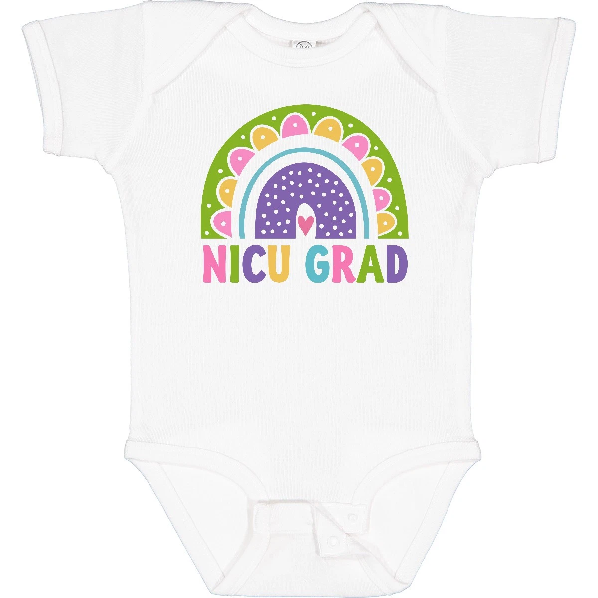 Bella Canvas Nicu Graduate Baby Clothes Rainbow Infant Creeper Preemie ...