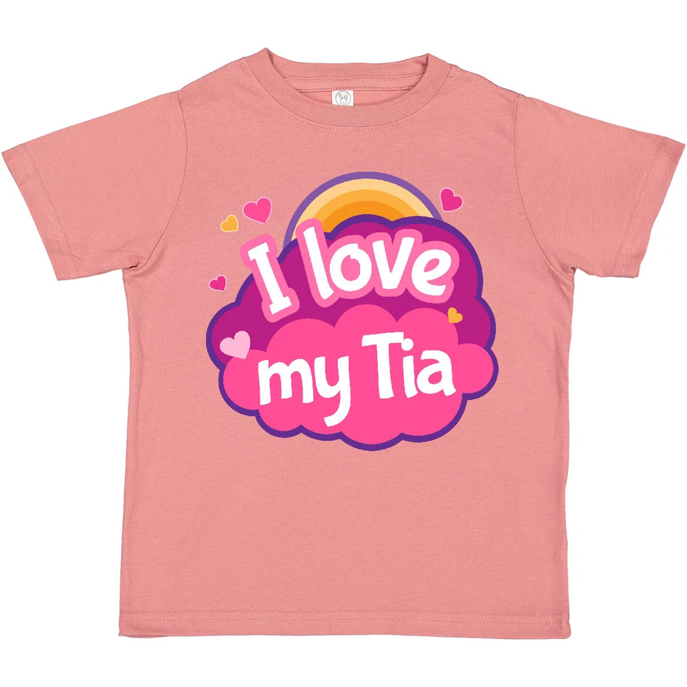 Bella Canvas Niece Rainbow I Love My Tia Toddler Shirt From Aunt Girls Childs Kid Toddler Shirt ...
