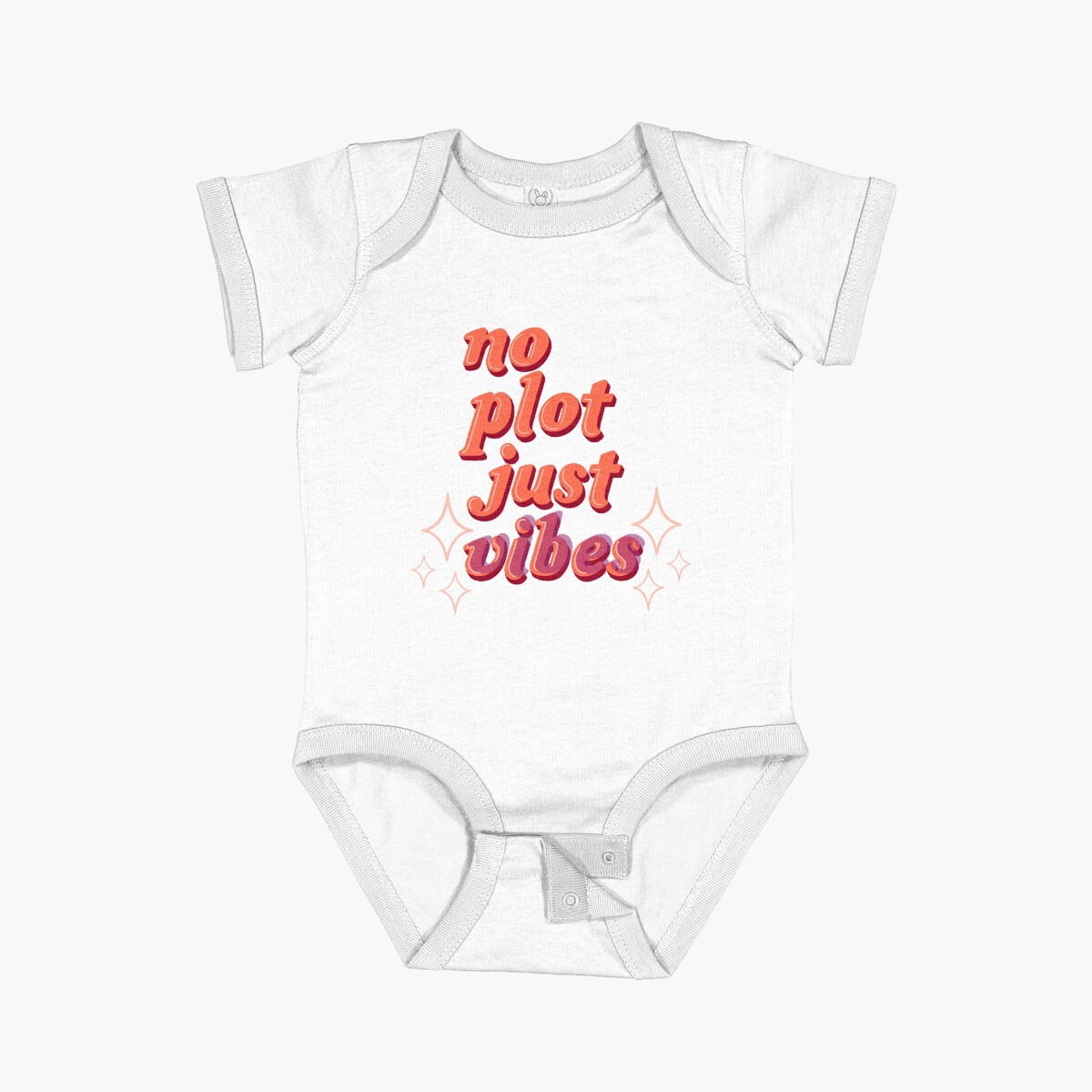 Bella Canvas No Plot Just Vibes Short Sleeve Baby One-Piece Newborn ...