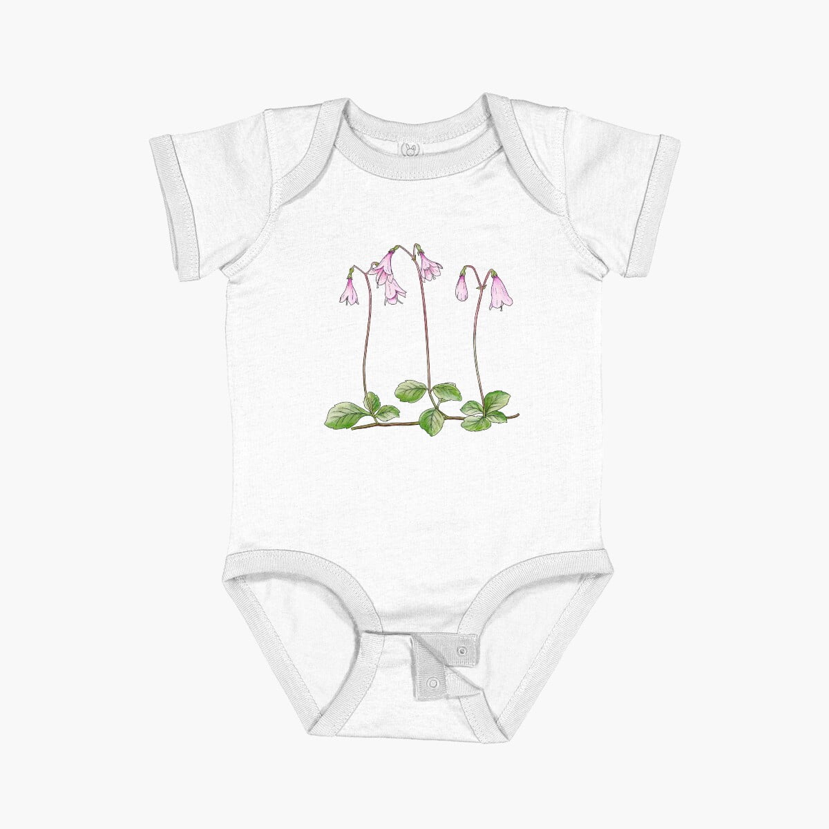 Bella Canvas Nordic Wildflower Linnea Borealis Twinflower Pretty Pink Flowers Floral Short ...