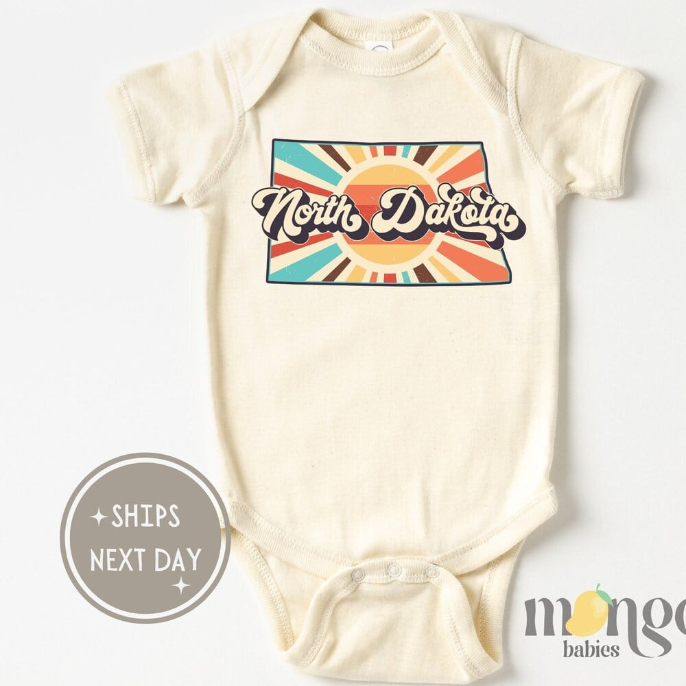 Bella Canvas with North Dakota s Loved Baby Long Distance State Organic ...