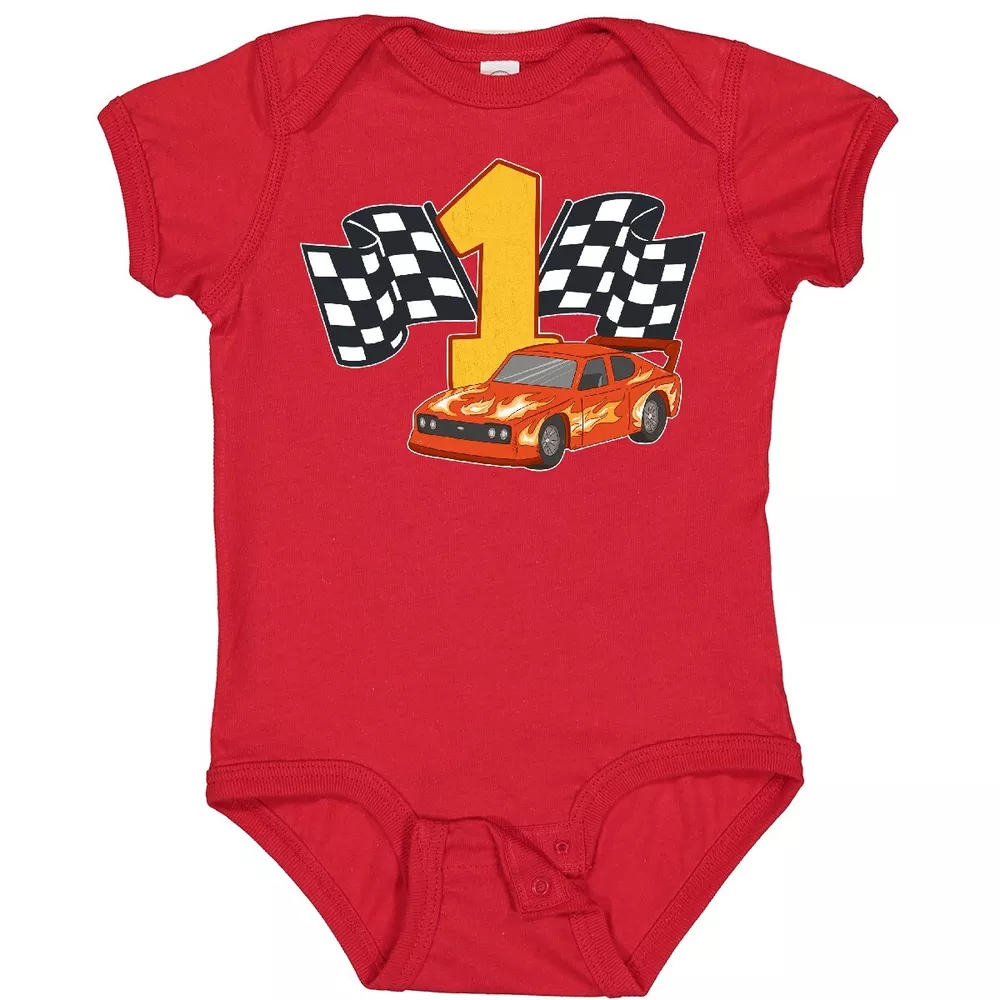 Bella Canvas Number One Race Car Baby Bodysuit 1st Year Old Racer Lover ...