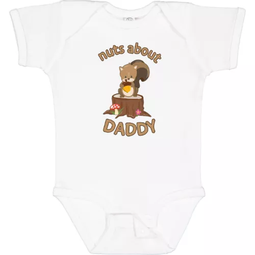 Bella Canvas Nuts About Daddy Baby Family Dad Father Kid Child Son Cute Bodysuit - Walmart.com