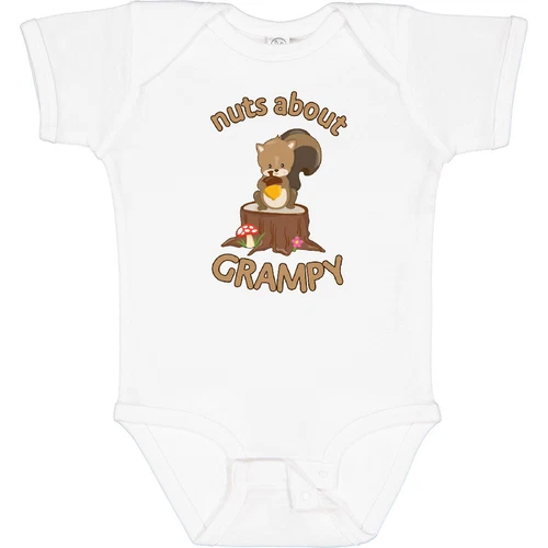 Bella Canvas Nuts About Grampy Baby Bodysuit Family Grandpa Grandfather ...