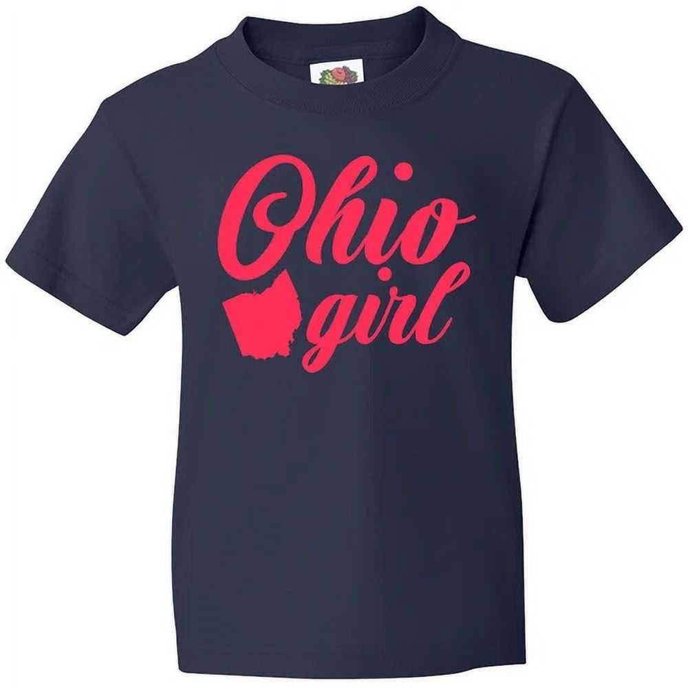 Bella Canvas Ohio Girl Cursive Pink Home State Grunge Silhouette Born ...