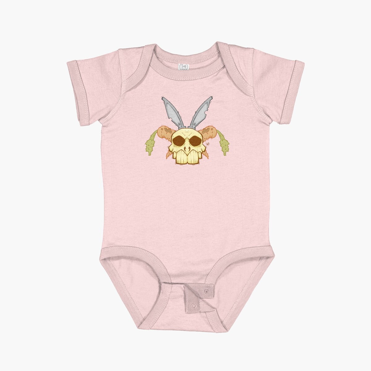 Bella Canvas Old Rabbit Skull Short Sleeve Baby One-Piece Newborn ...