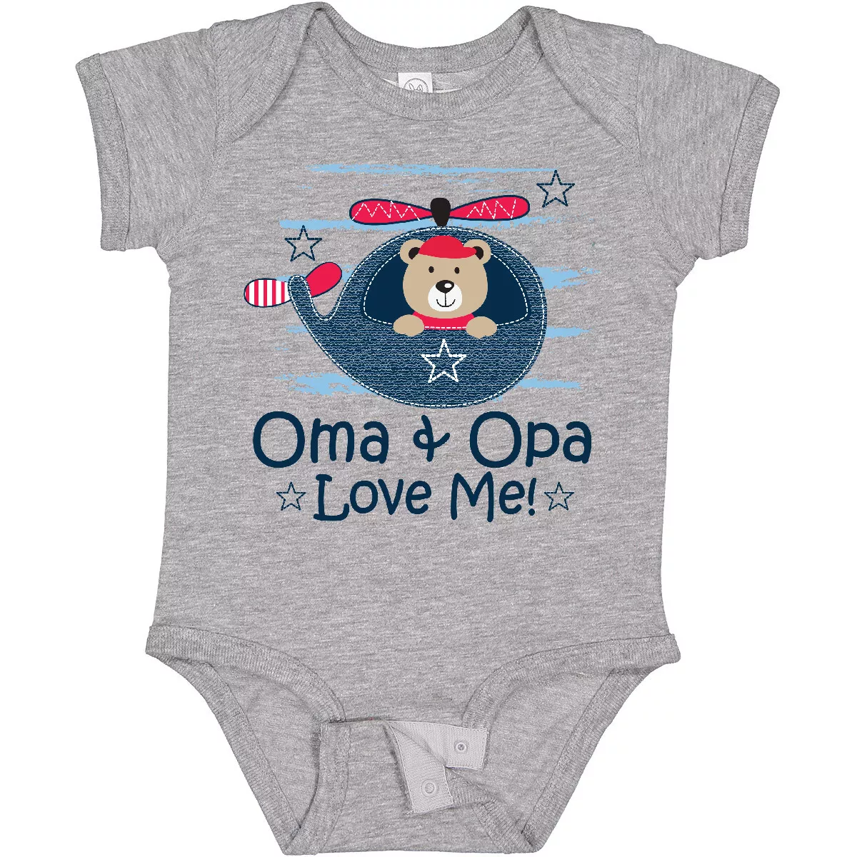 Bella Canvas Oma And Opa Love Me Grandson Baby Bodysuit From Grandchild Childs Boys Baby ...