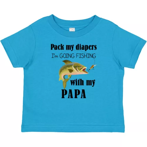 Bella Canvas Pack My Diapers I Am Going Fishing With Papa Baby Toddler ...