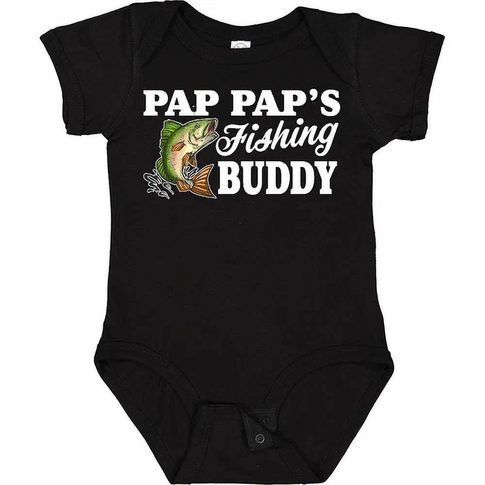 Bella Canvas Pap Pap's Fishing Buddy With White Text Baby Kids Little ...