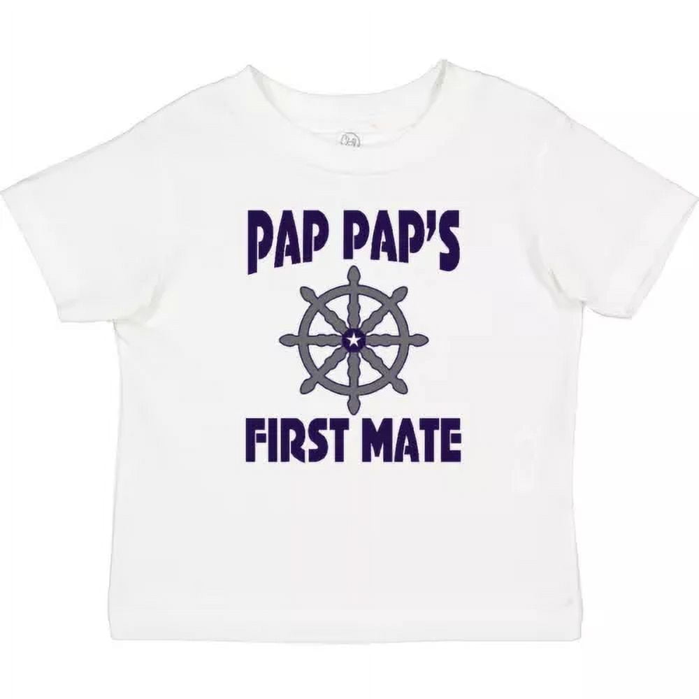 Bella Canvas PapPap First Mate Grandson Baby Toddler Shirt Grandkids Grandchildren Childs ...
