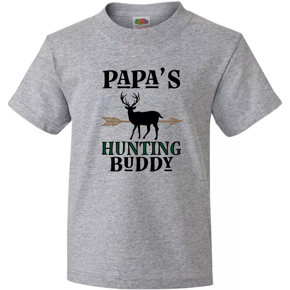 Bella Canvas Papa Hunting Buddy Bow Hunter Outfit Toddler T-Shirt ...