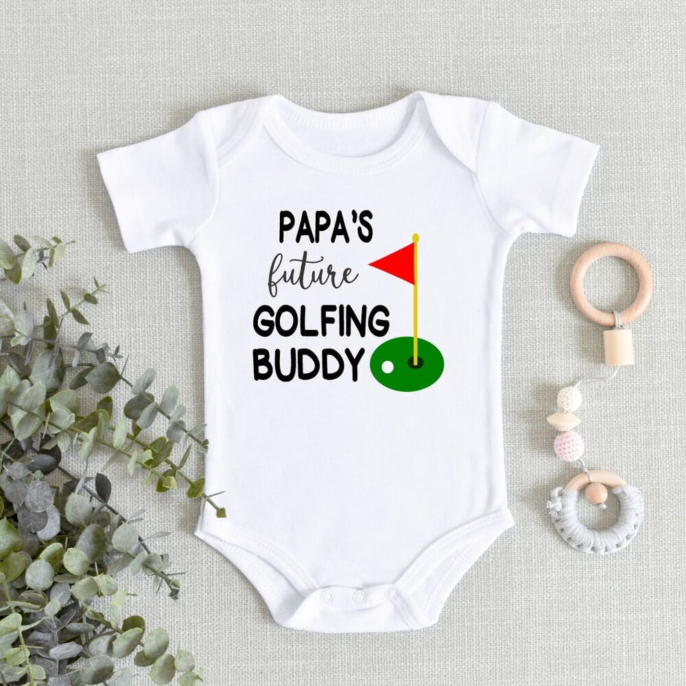 Bella Canvas with Papa'S Future Golfing Buddy, Future Golfer Baby ...