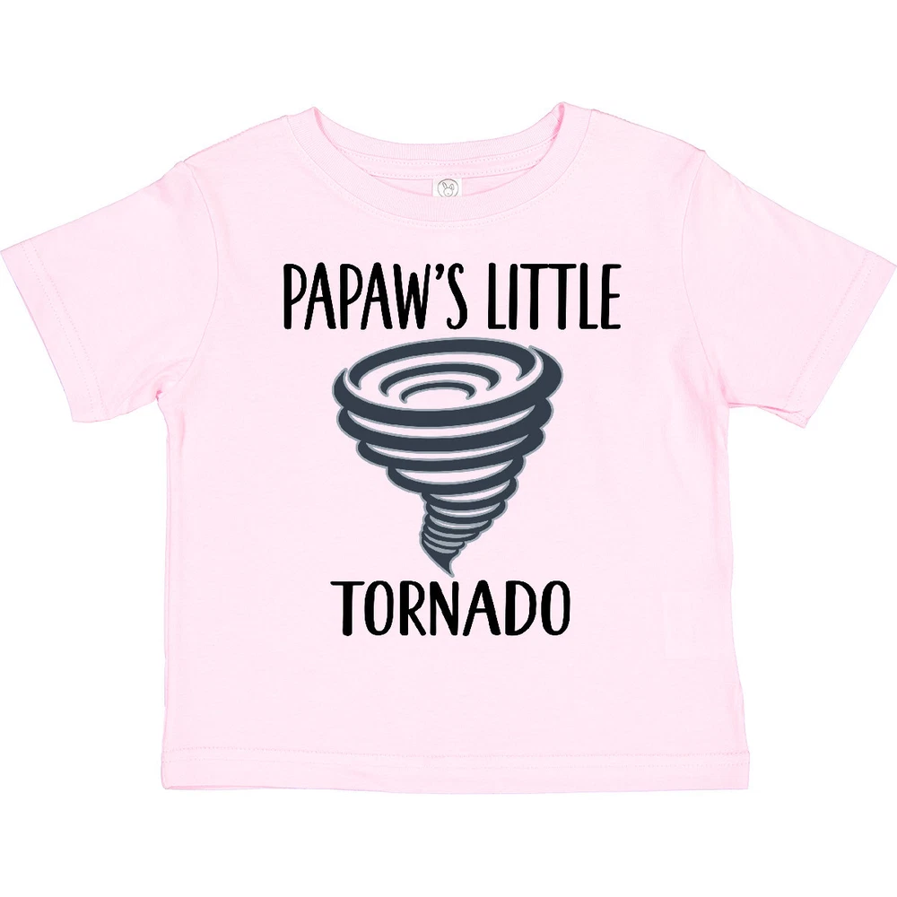 Bella Canvas Papaw Grandson Gift Tornado Toddler Shirt Papaws Little Grandchild Toddler Shirt ...