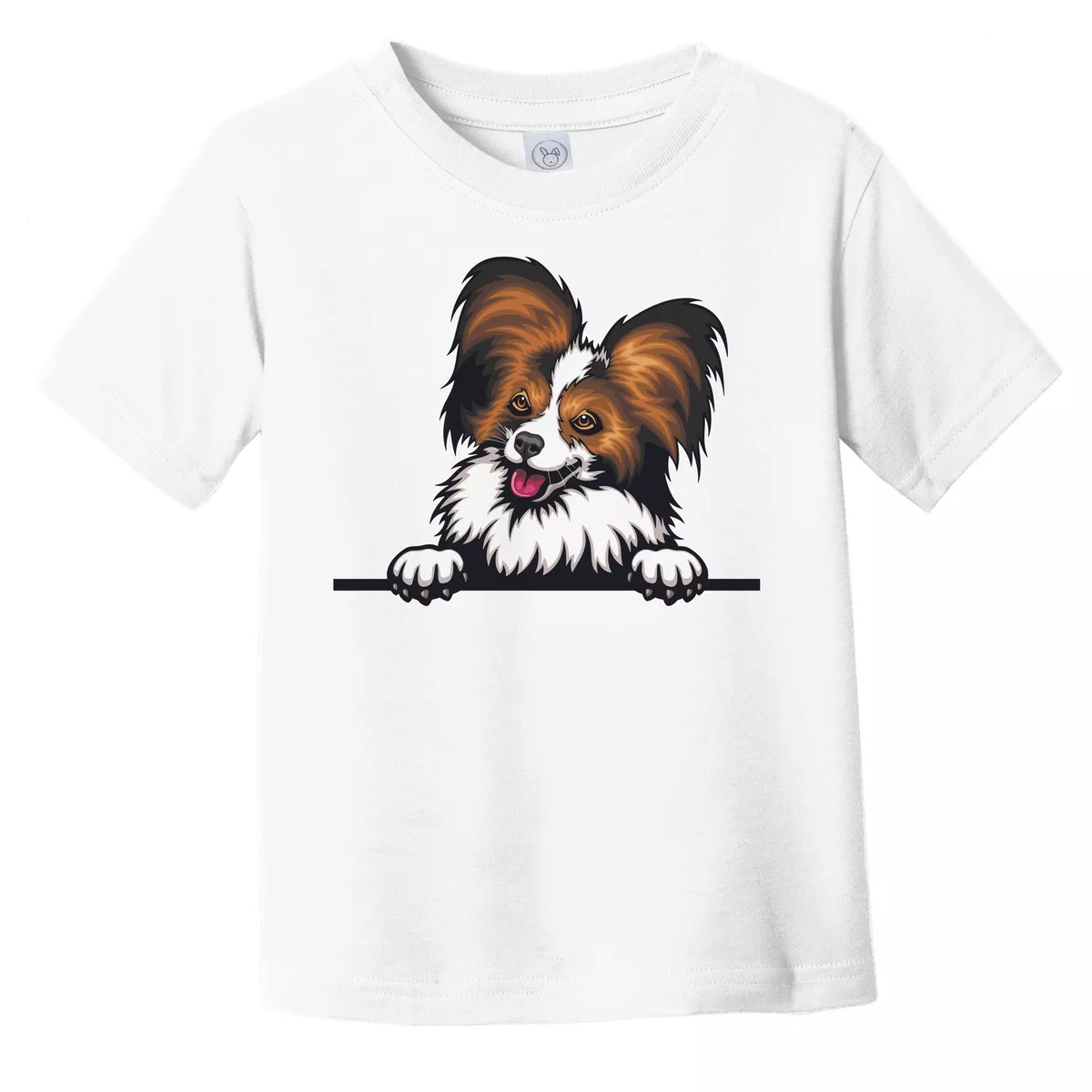 Bella Canvas Papillon Dog Breed Popping Up Cute Toddler Boys & Girls ...