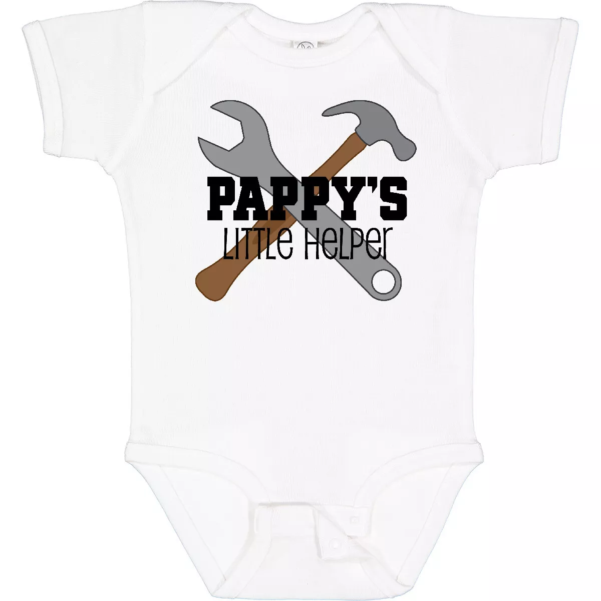 Bella Canvas Pappy'S Little Helper Grandchild Baby Bodysuit Pappy ...