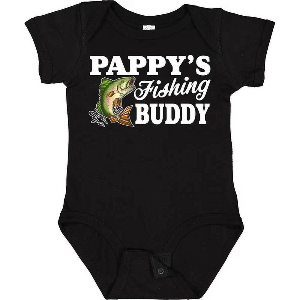 Bella Canvas Pappy's Fishing Buddy With White Text Baby Kids Little ...