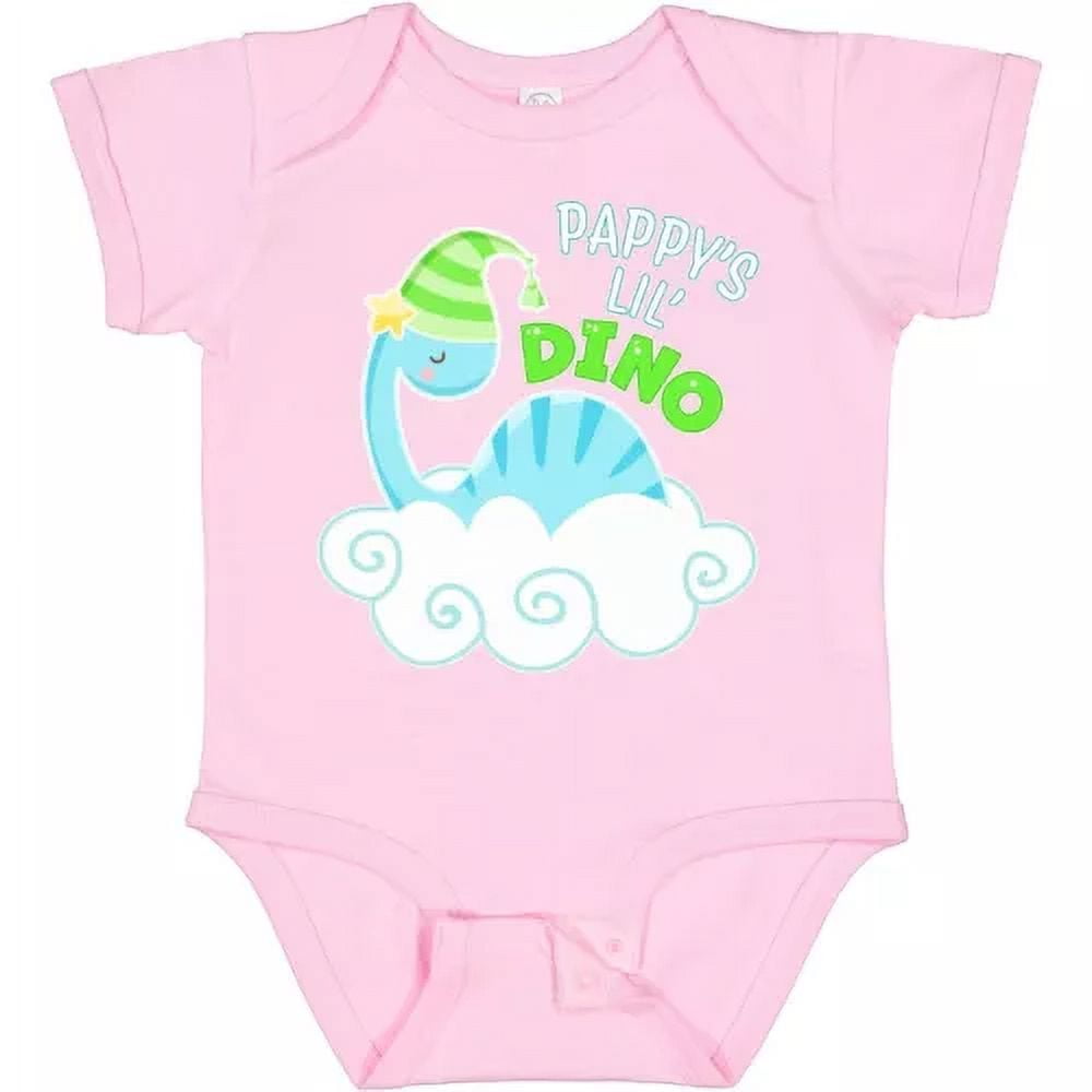 Bella Canvas Pappy's Lil' Dino- Cute Blue Baby Dinosaur Baby Pappy ...