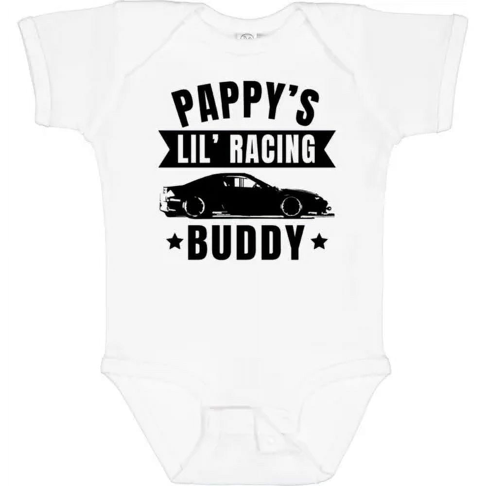 Bella Canvas Pappy's Lil' Racing Buddy With Car Silhouette Baby Kids I ...