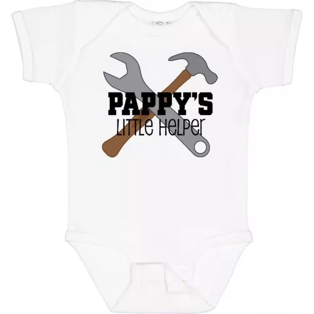 Bella Canvas Pappy's Little Helper Grandchild Baby Bodysuit Pappy ...