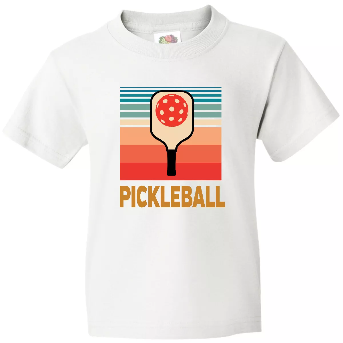Bella Canvas Pickleball Player Retro Sunset Toddler T-Shirt Sport Hobby ...