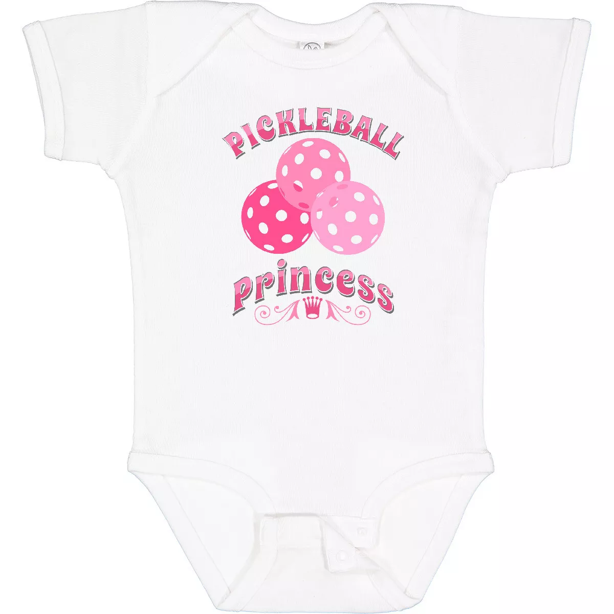 Bella Canvas Pickleball Princess Cute Baby Bodysuit Ball Sport Hobby ...