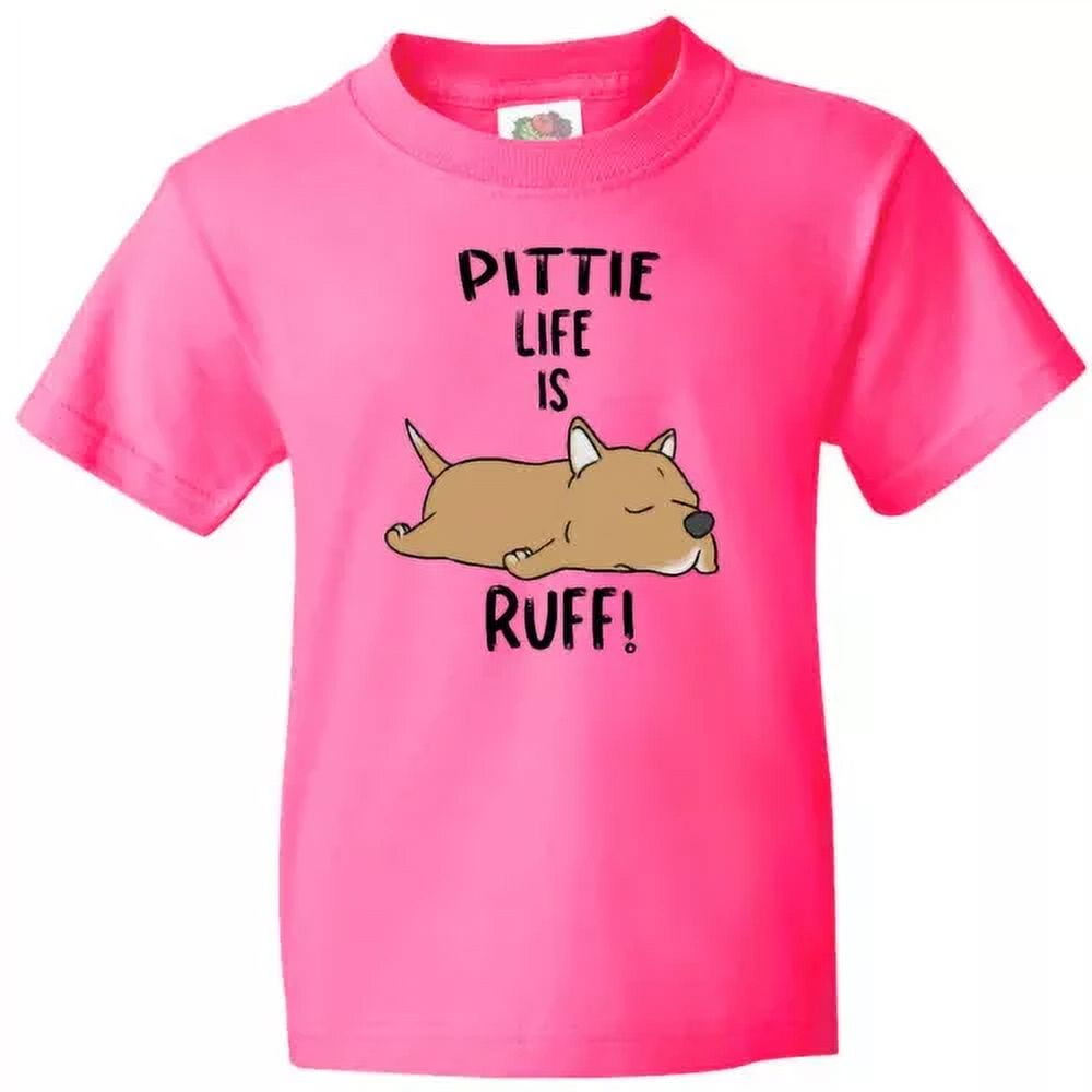 Bella Canvas Pittie Life Is RUFF! Pit Bull Tan Animals Dogs Lover Pup ...