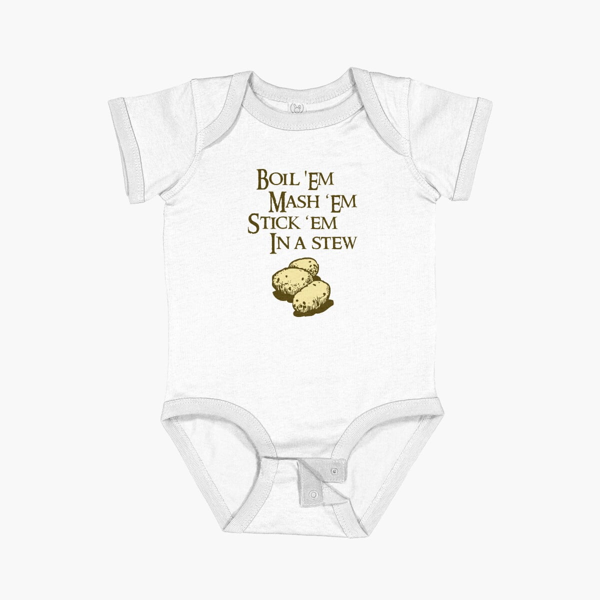 Bella Canvas Po-Ta-Toes Short Sleeve Baby One-Piece Newborn Gender ...
