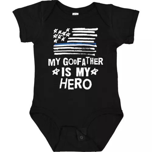 Bella Canvas Police Officer My Godfather Is My Hero Infant Creeper ...