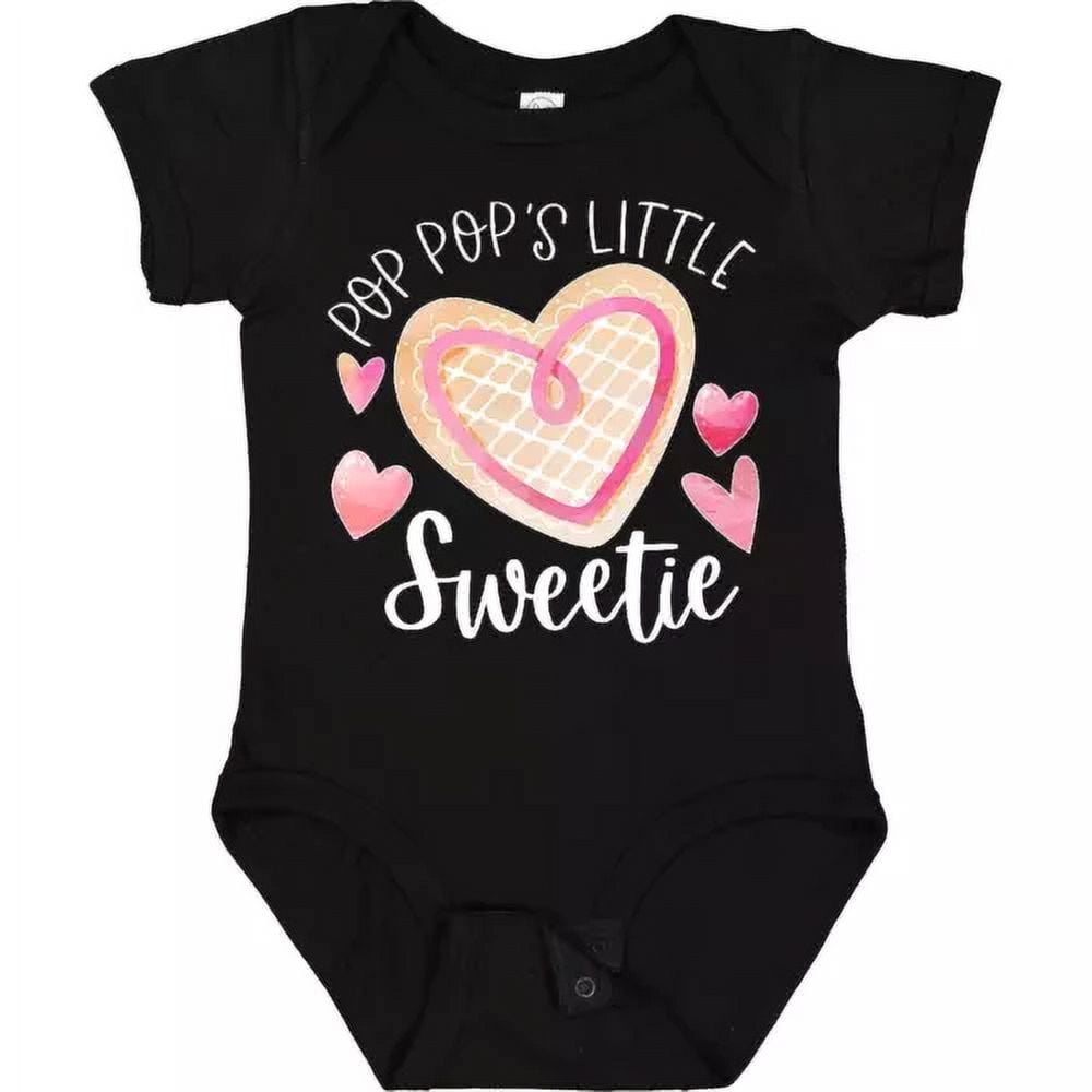 Bella Canvas Pop Pop's Little Sweetie With Pink Heart Cookie Baby ...
