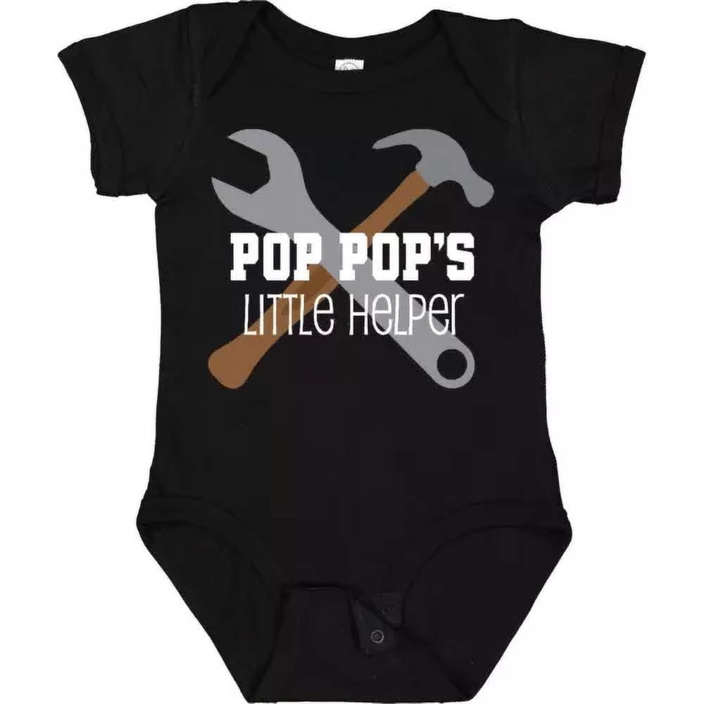 Bella Canvas Poppop Little Helper Baby Bodysuit Pop Pops Grandson ...