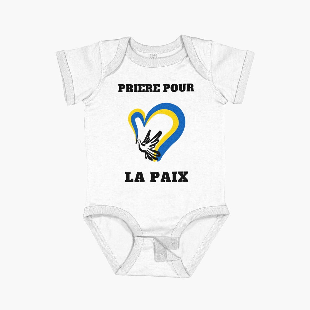 Bella Canvas Prayer for peace t shirt Ukraine gift Short Sleeve Baby One-Piece - Walmart.com