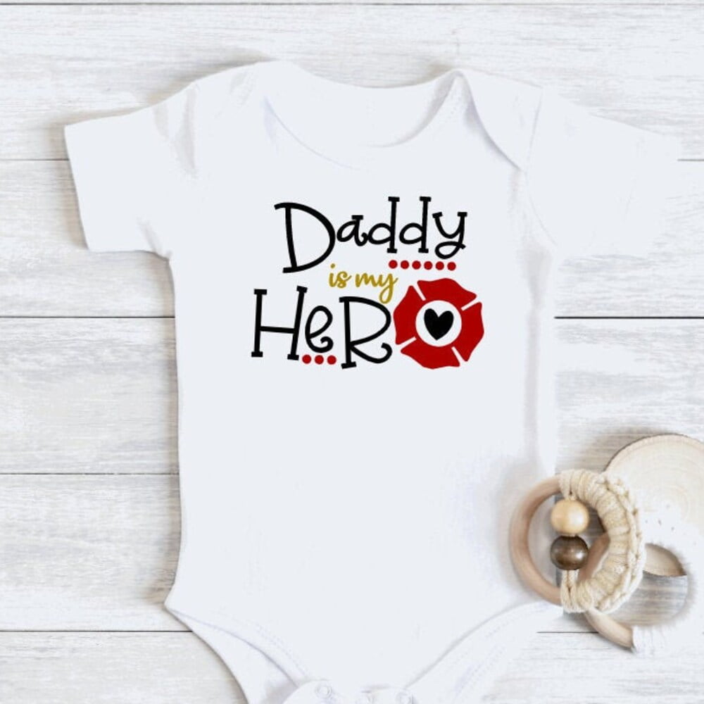Bella Canvas with Preemie - 6T, Daddy Is My Hero - Firefighter ...