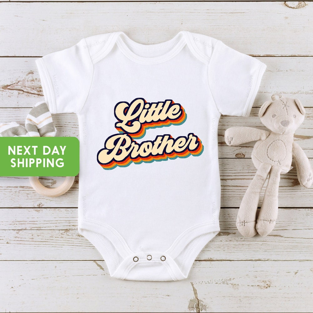 Bella Canvas Pregnancy Announcement, Retro Little Brother, Lil Bro Retro, Vintage Little Brother ...