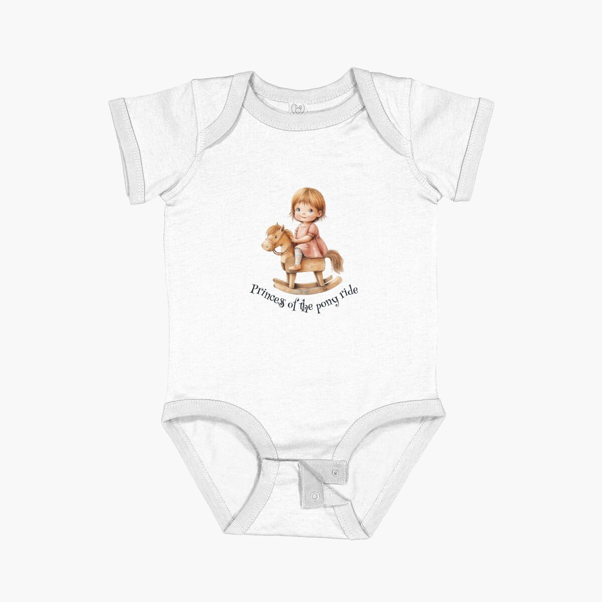 Bella Canvas Princess Of The Pony Ride €“ Adorable Rocking Horse Girl Nursery Print Short Sleeve ...