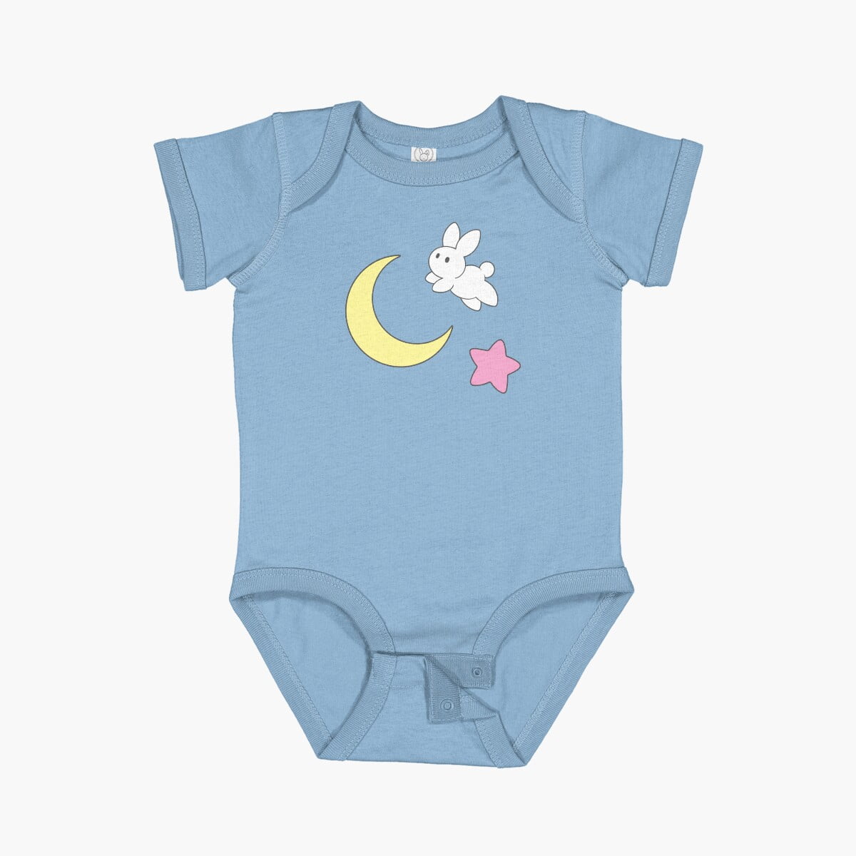 Bella Canvas Rabbit Of The Moon Short Sleeve Baby One-Piece Newborn ...