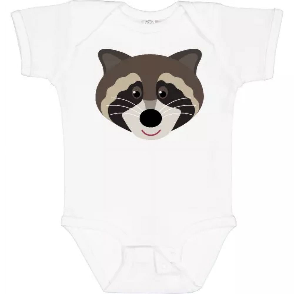 Bella Canvas Raccoon Animal Face Baby Bodysuit Animals Forest Cute ...