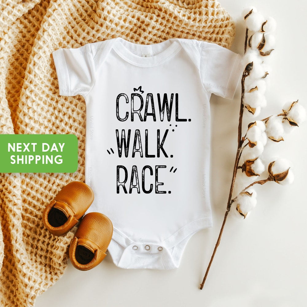 Bella Canvas Racing Baby, Crawl, Walk, Race Baby, Sports ,Cute Little ...