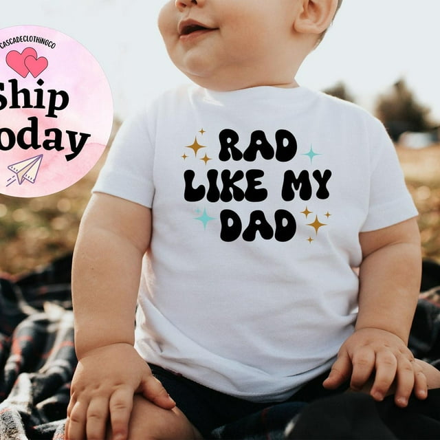 Bella Canvas Rad Like Dad Baby, Baby Boy Clothes, Funny Retro Bodysuit, Cute First Father's Day ...