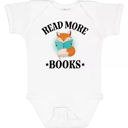 Bella Canvas Reading Group Fox Read More Books Infant Creeper Club Cute ...