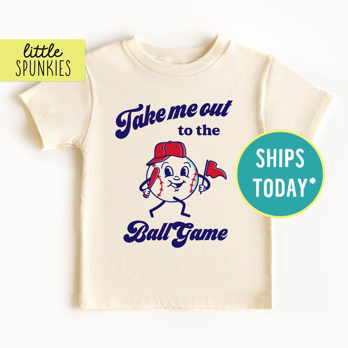 Bella Canvas Retro Baseball Shirt for Kids, Take Me Out to the Ballgame ...