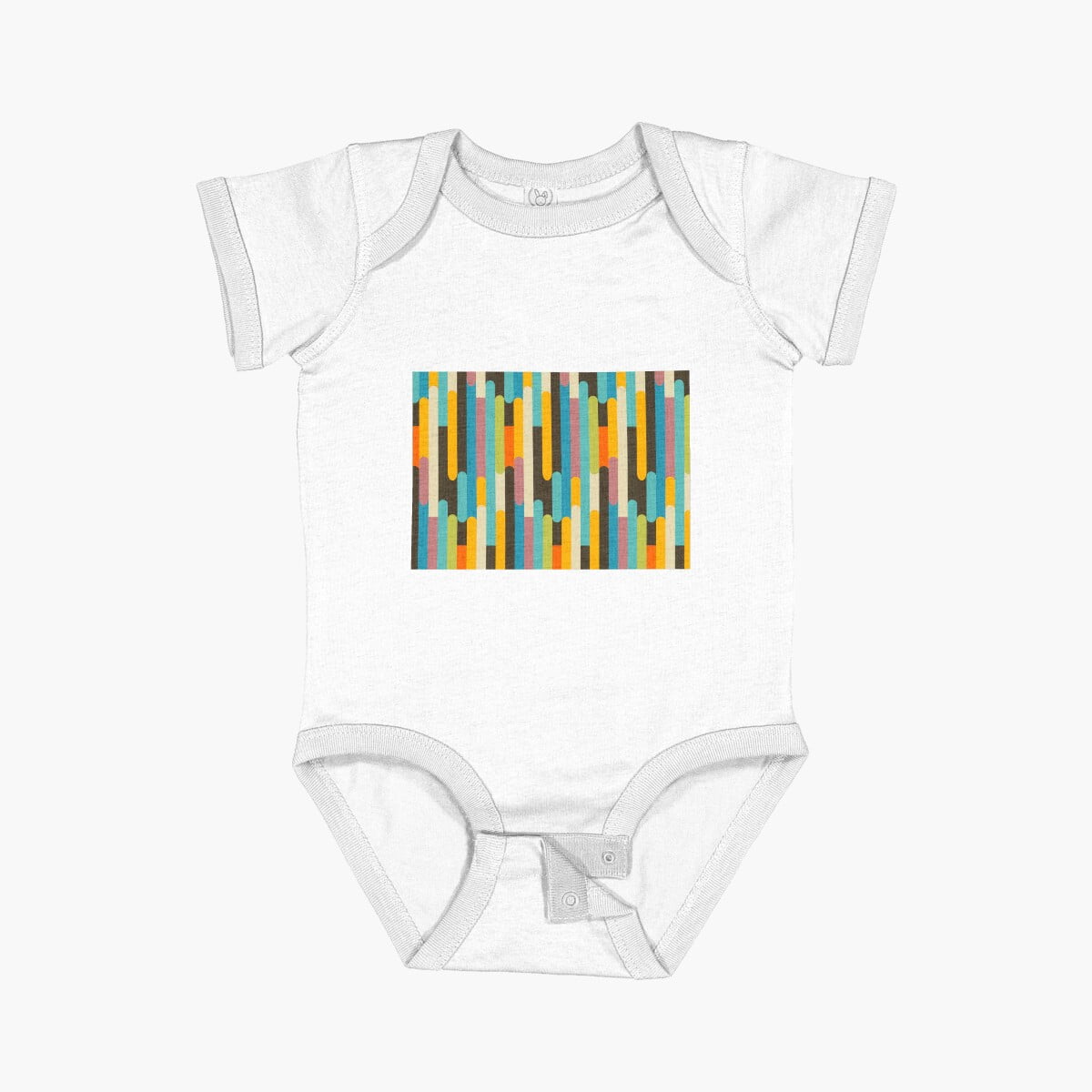 Bella Canvas Retro Color Block Popsicle Sticks Blue Short Sleeve Baby ...