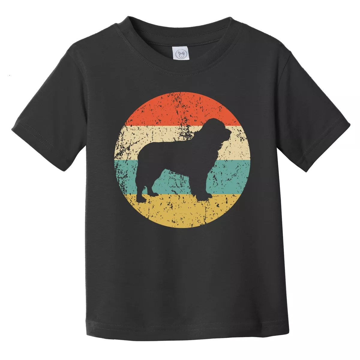 Bella Canvas Retro Newfoundland Icon Newfie Dog Silhouette/ Toddler ...