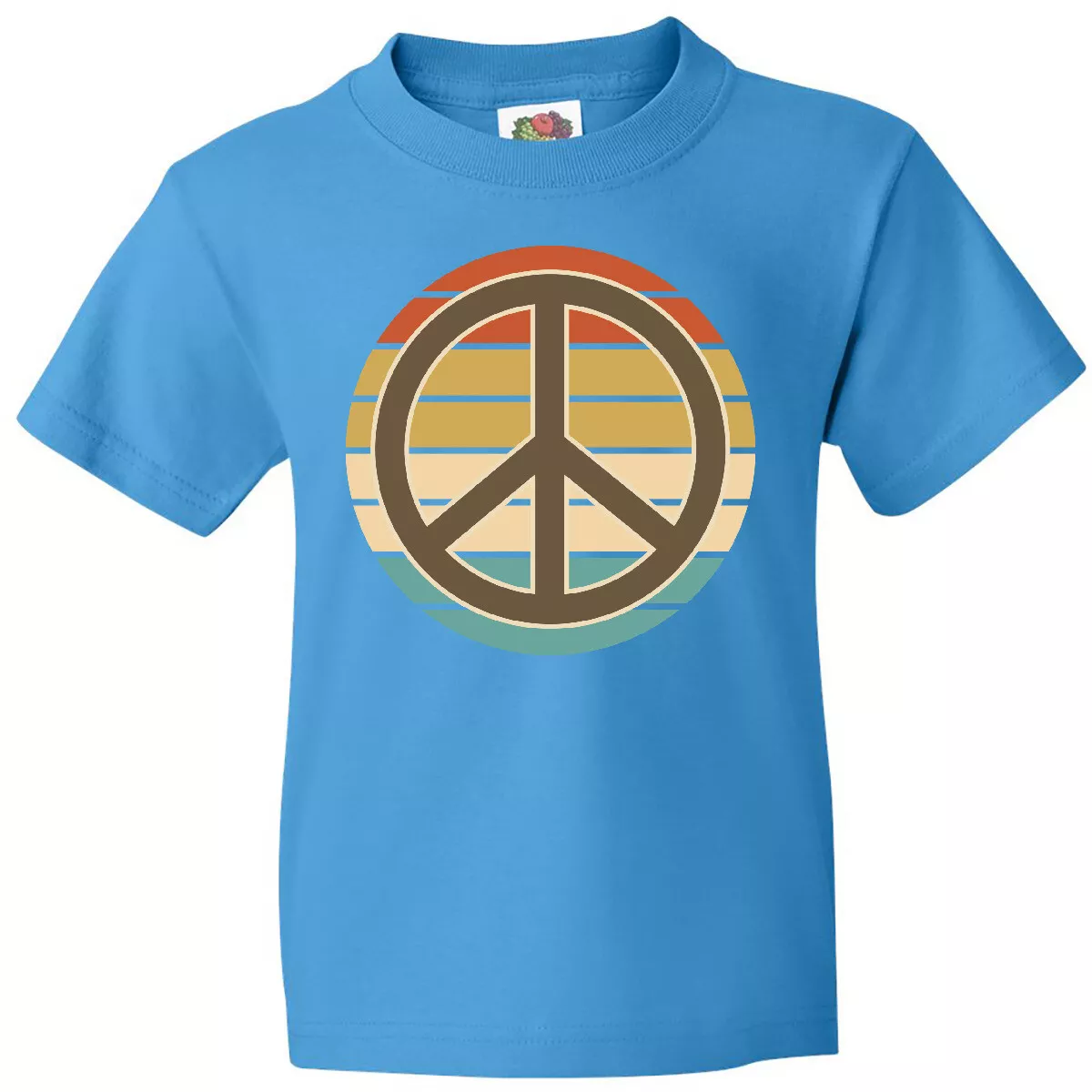 Bella Canvas Retro Peace Sign Sunset Toddler T-Shirt Symbol 70S 80S ...