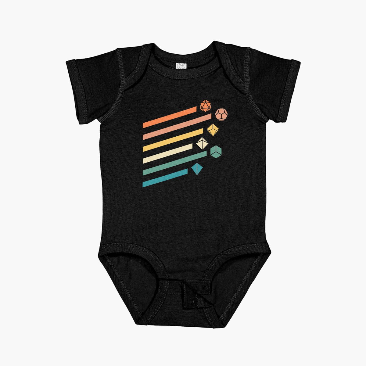 Bella Canvas Retro Rainbow Polyhedral Dice Set Colors Tabletop Rpg ...