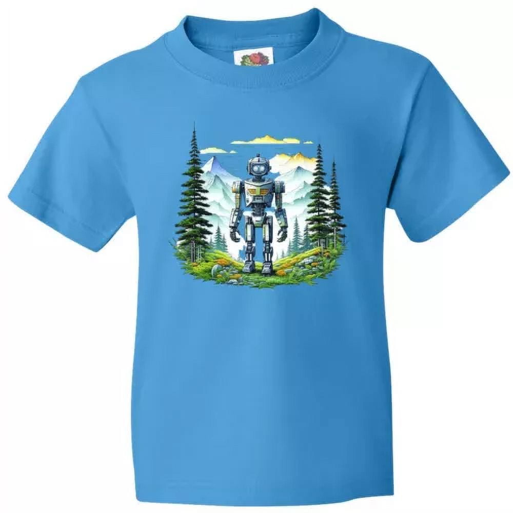 Bella Canvas Robot Forest Mountains Nature Lover Robotics Trees Hiker ...