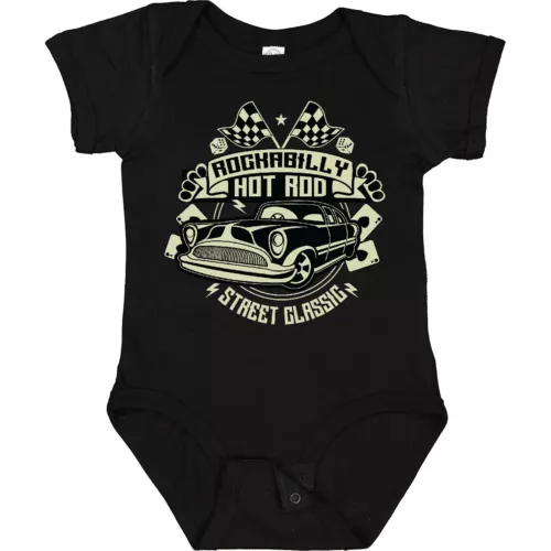 Bella Canvas Rockabilly Hotrod Baby Bodysuit Hot Rod Vintage Car Racing ...