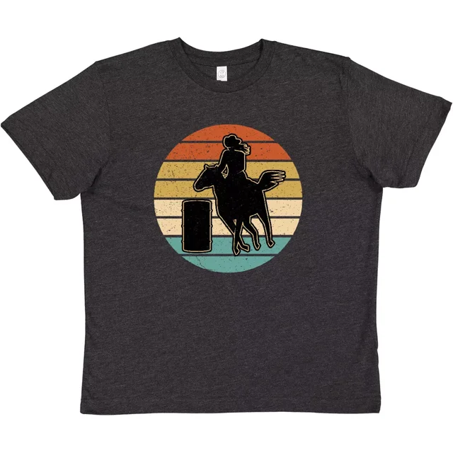 Bella Canvas Rodeo Barrel Racing Cowgirl Racer Horse Retro Apparel ...