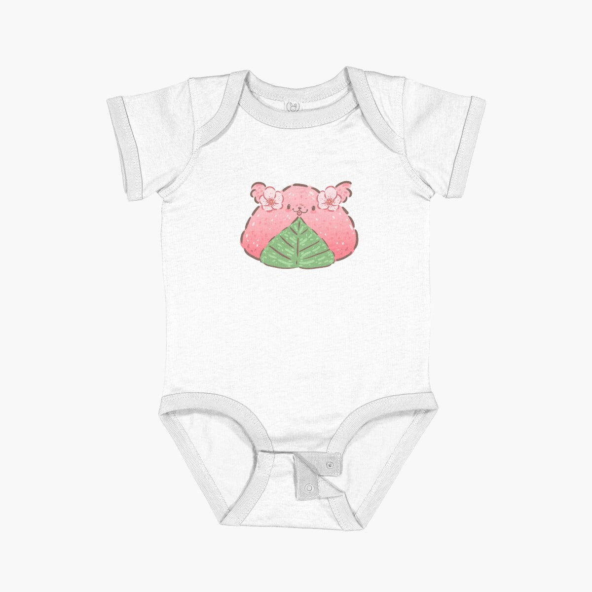 Bella Canvas Sakura Mochi Pup Short Sleeve Baby One-Piece Newborn ...